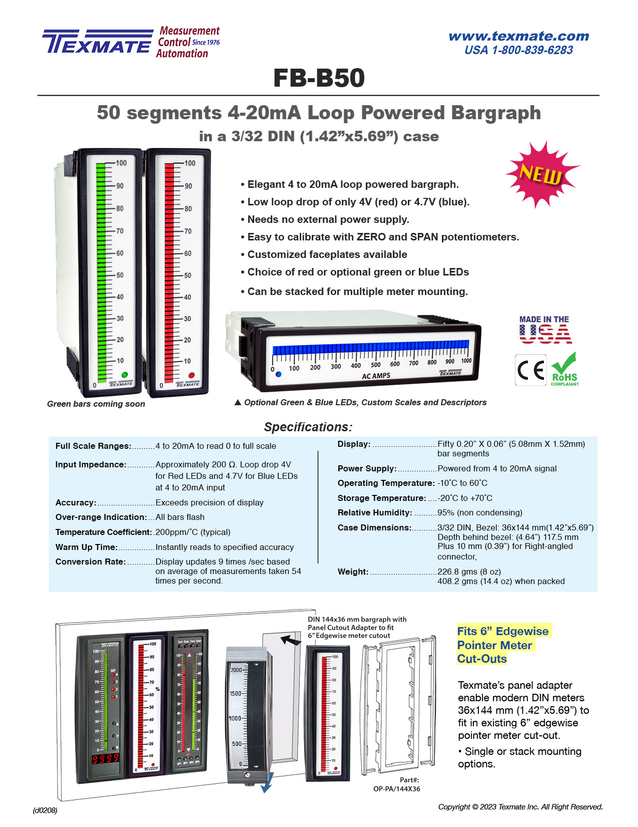 Texmate, Inc - Controllers, Panel Meters, and Bargraphs